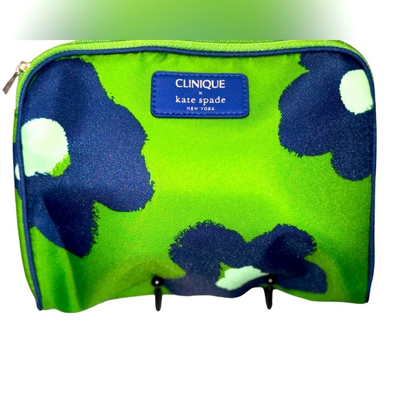 Clinique | Bags | Clinique X Kate Spade Green Blue Floral Cosmetic ...